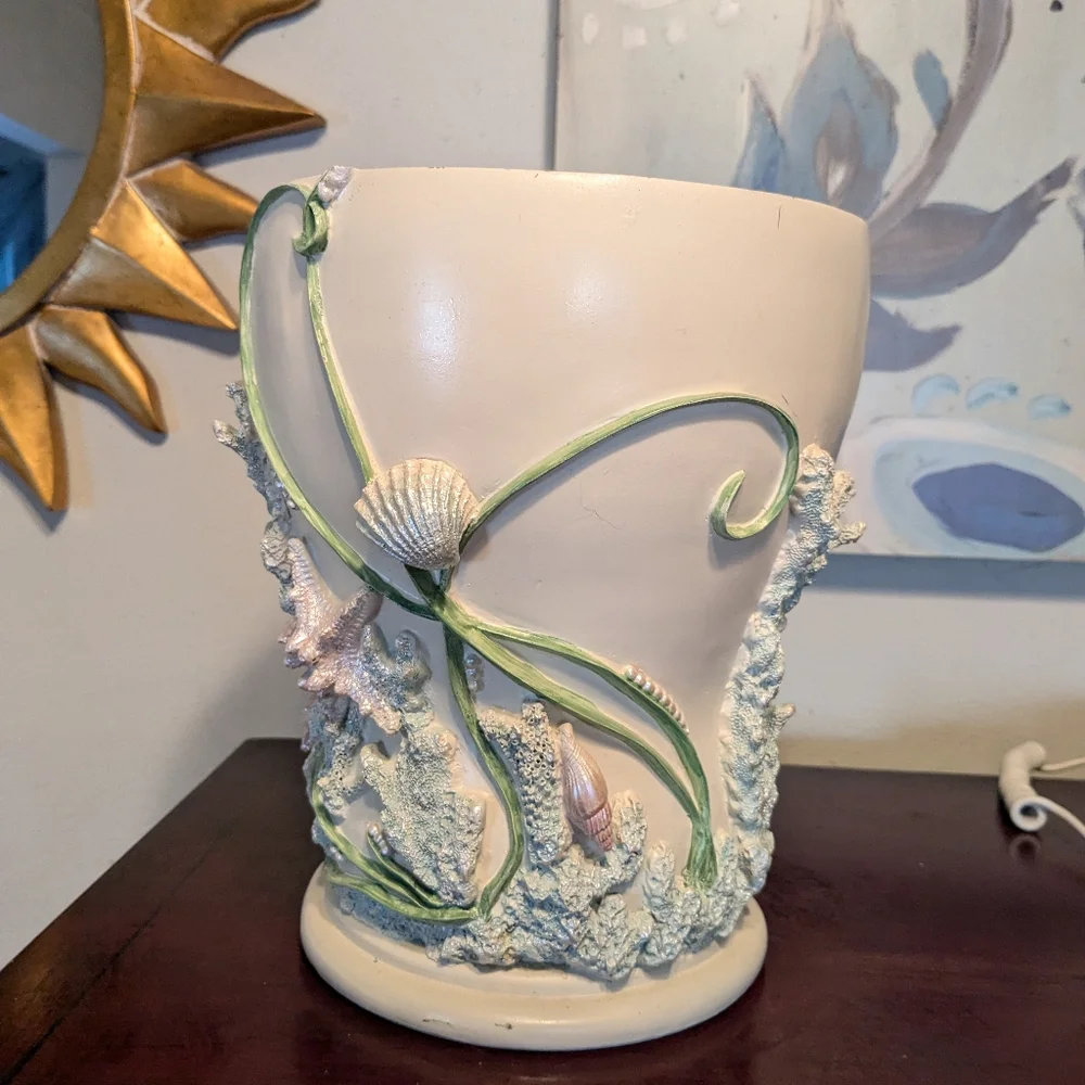 Vintage | Bath | Sea Shell Blue Coral Ocean Bath Vintage Accessory ...